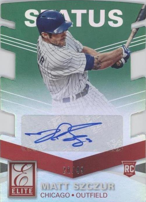 2015 Panini Elite - Signatures Matt Szczur #24 Status Green Die-Cut /49 ...