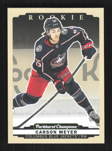 Carson Meyer RC 2022-23 Parkhurst Champions Columbus Blue Jackets #275 ...