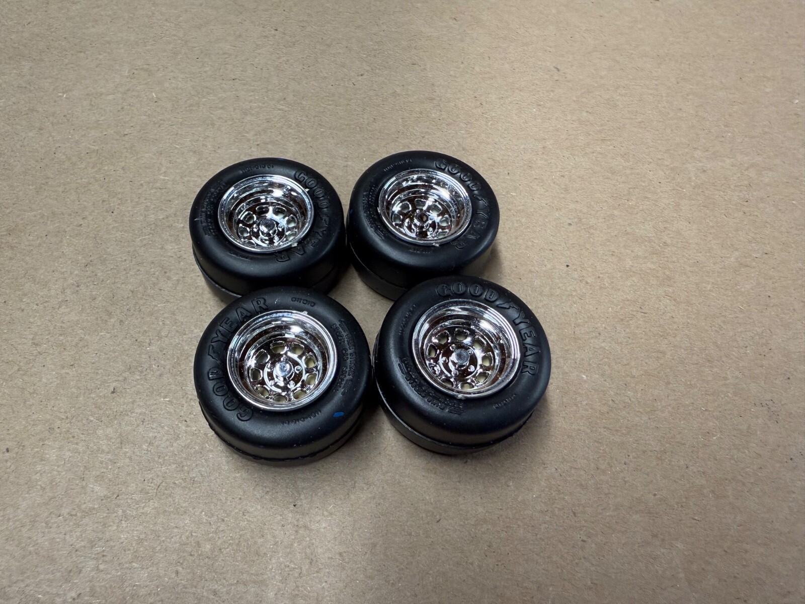 NASCAR SET Wheels & Tires AMT 1/25 Scale Rims LOOK GoodYear Chrome FULL ...