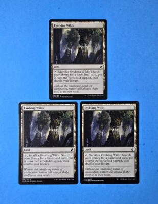 3x Evolving Wilds Commander 2019 Mtg Magic Gathering Sacrifice Land ...