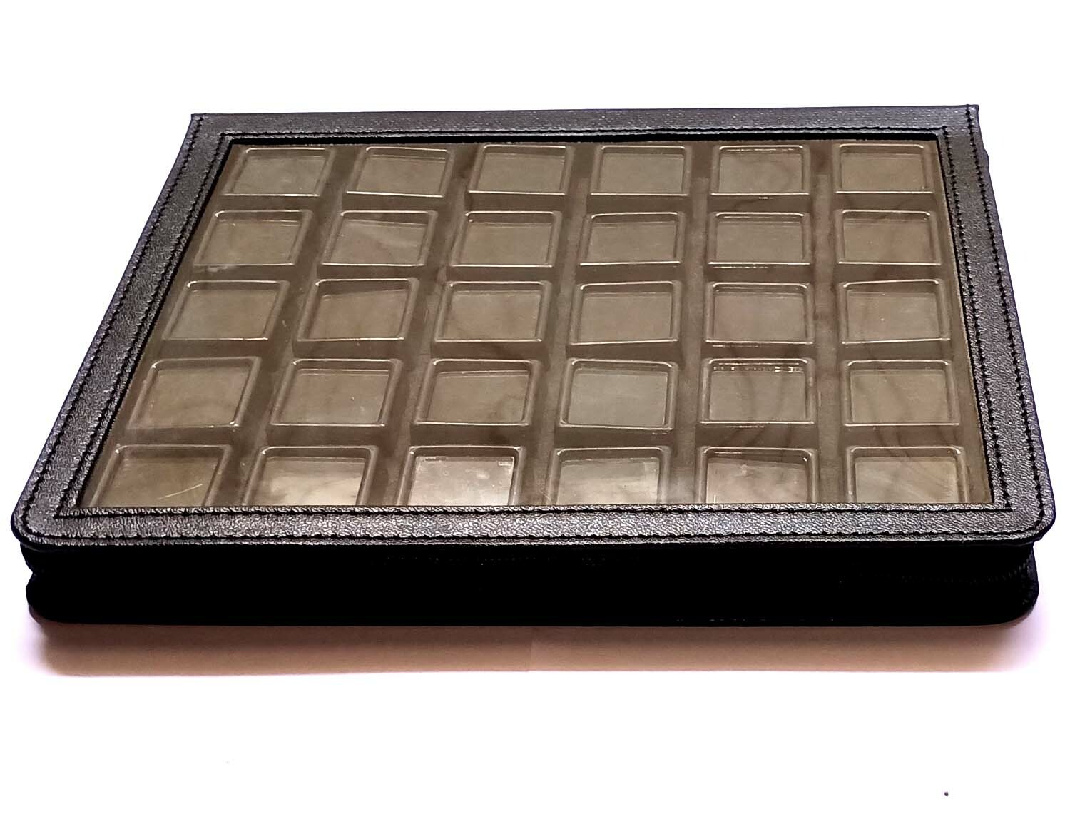 GEMS Diamond Display Storage best Case Pouch Jewelry 30 black boxes 3x3 ...