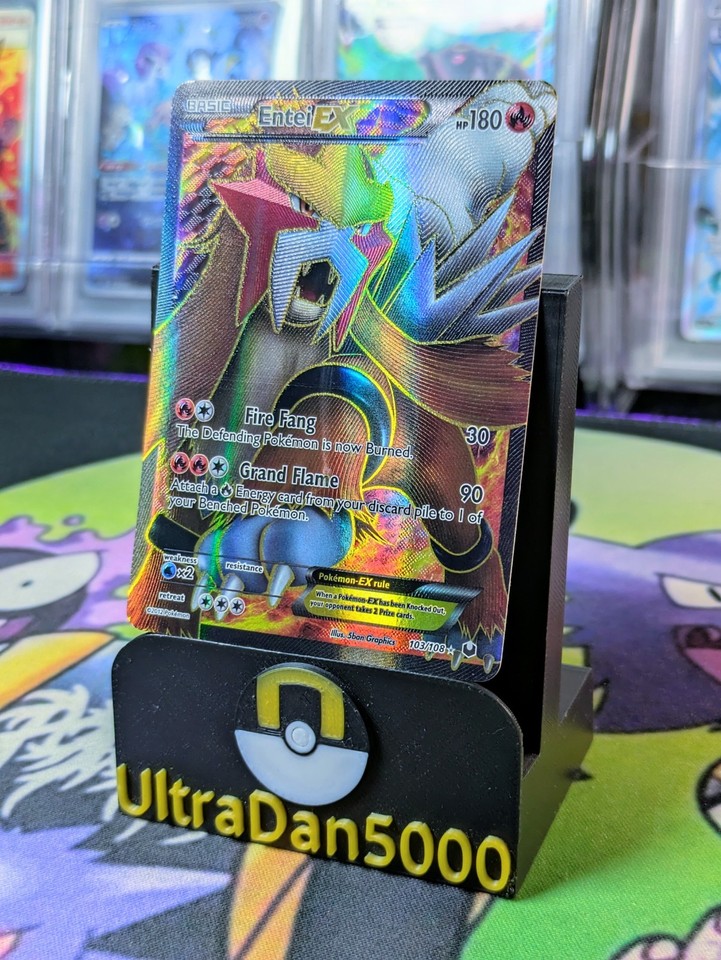 Entei EX - 103/108 - Pokemon Dark Explorers Black & White Full Art Rare ...