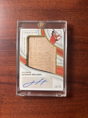 Jackson Holliday - 2023 Panini Immaculate Jumbo Bat Patch Relic - Auto ...