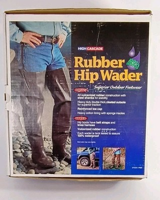 Insulated Rubber Hip Boots Waders Steel Shank Size 12 Hunting Fishing ...