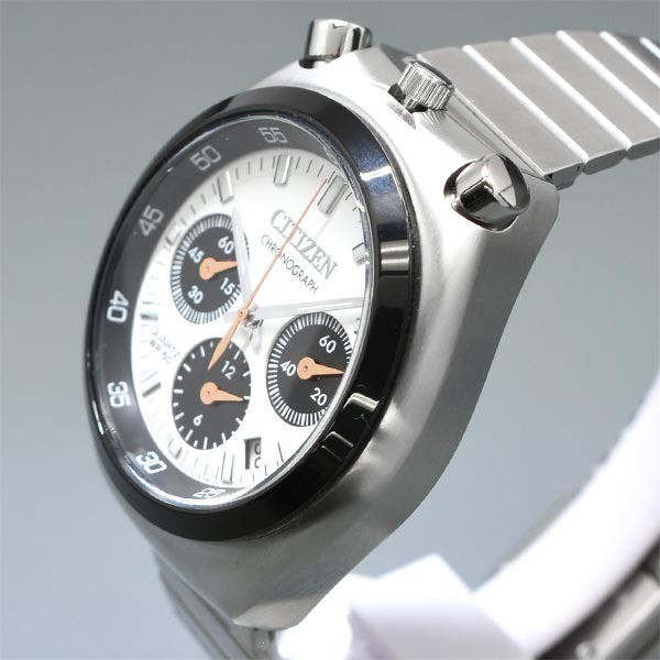 Citizen RECORD LABEL TSUNO CHRONO AN3660-81A Bullhead Dial Watch White ...
