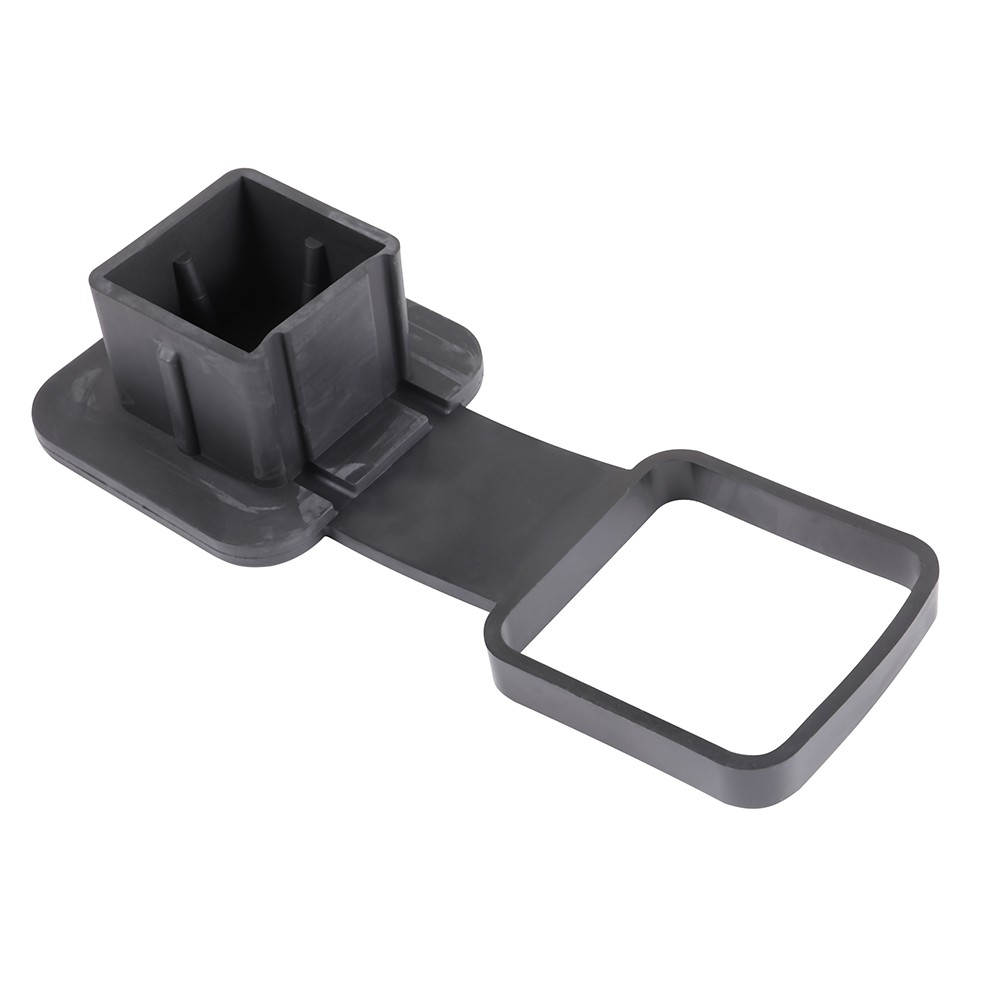 2" Rubber Hitch Receiver Cover 4-Way Flat Insert Black Tow Trailer Tube ...