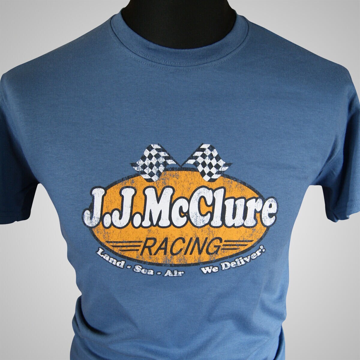 JJ McClure Racing T Shirt Retro Movie Cannonball Run Burt Reynolds Car ...