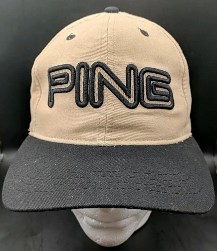 Ping Hat Cap Strap Back Tan & Black Golf. | eBay