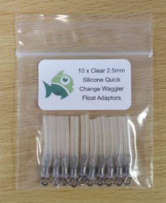 10 x Large Clear 2.5mm Silicone Quick Change Float Adaptors | eBay UK
