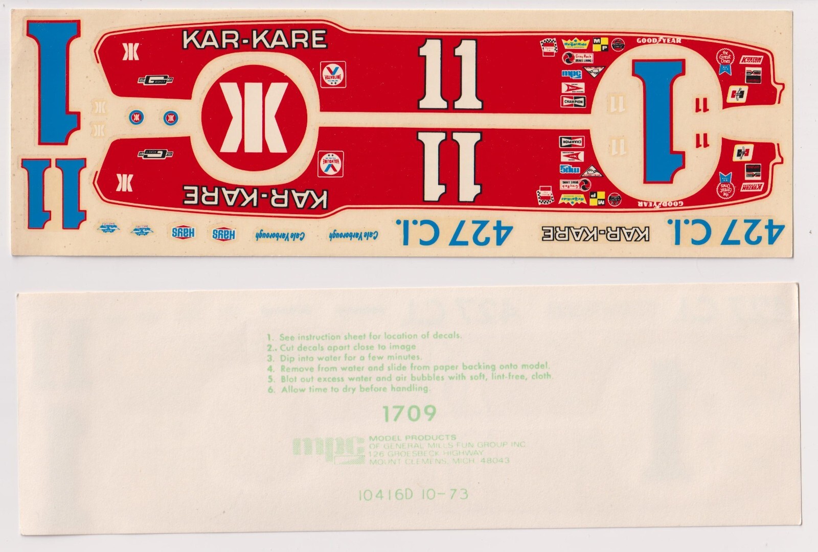 Vintage Model Car Decal Sheet 1/24 1/25 - You Choose | eBay