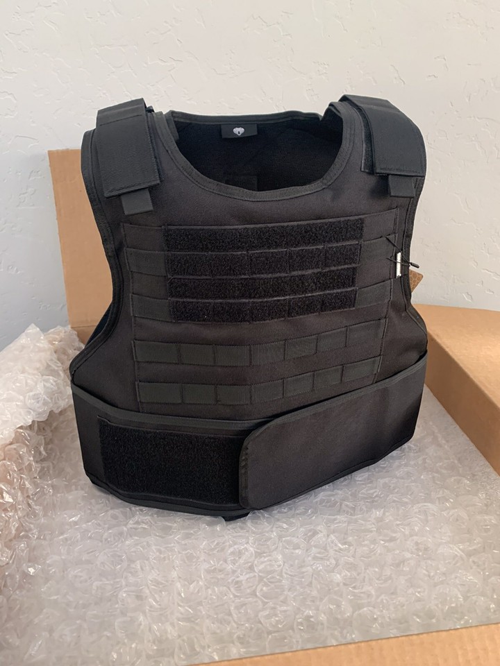BULLETPROOF Carrier Vest Free Made With Kevlar Plates 3a M L Xl Xxl 3xl ...