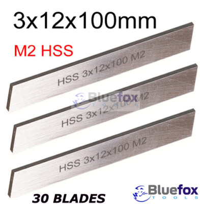 30x HSS Cut Off Blade 3 MM x 12MM x 100MM M2 Grade HSS Parting Tool ...