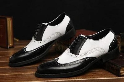 Handmade Mens Two tone formal shoes, Men Spectator shoes Men dress ...
