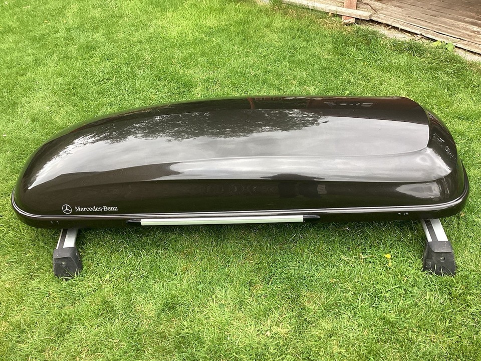 Genuine Mercedes Benz Large 450ltr Roof Box with Genuine Mercedes Roof ...