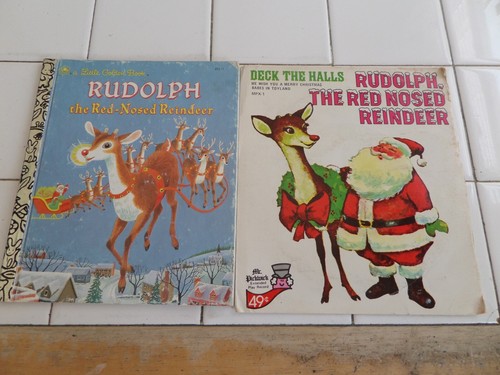 Lot of 2 Rudolph Books, Little Golden And Record(Children's Holiday) | eBay