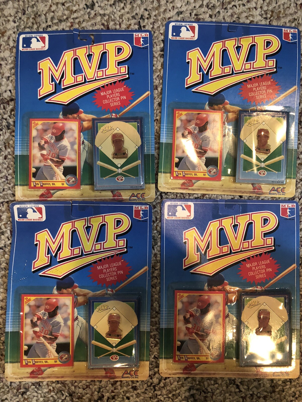 8 Major League Players Collector Pin Series "Ken Griffey Sr." 1990 MLB ...