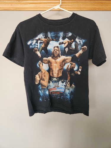 2007 WWE ECW Raw Smackdown Black T-Shirt Sz Youth L Triple H | eBay