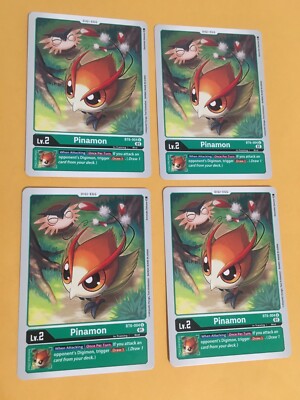 4x Pinamon BT6-004 U (Playset) Digimon CCG | Double Diamond Near Mint ...