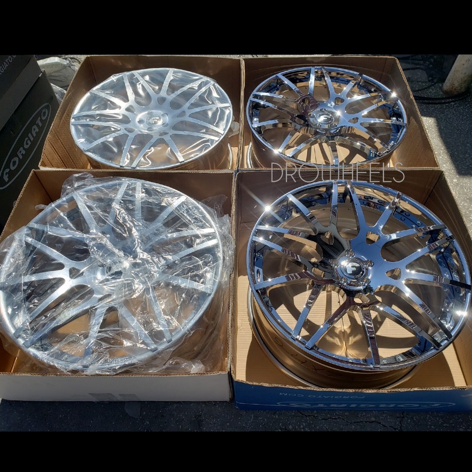 24 Inch Staggered 5x108 Forgiato Maglia-ecl Concave Wheels Fits A ...