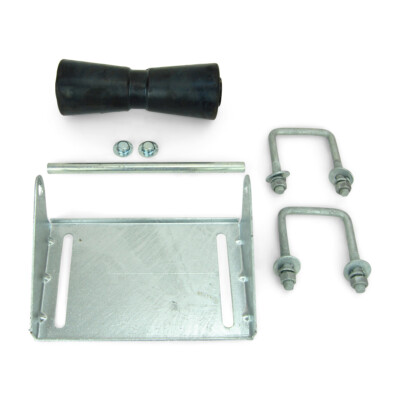 10" Black Rubber Boat Trailer Keel Roller Bracket Kit for 3 x 3 ...