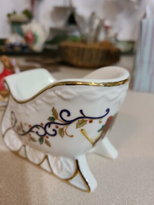 MIKASA CHRISTMAS MAGIC - SLEIGH TAPER CANDELSTICK HOLDER - NO BOX | eBay