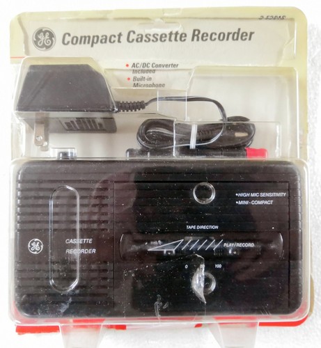 General Electric GE Compact Cassette Recorder 3-5301S (Black) | eBay