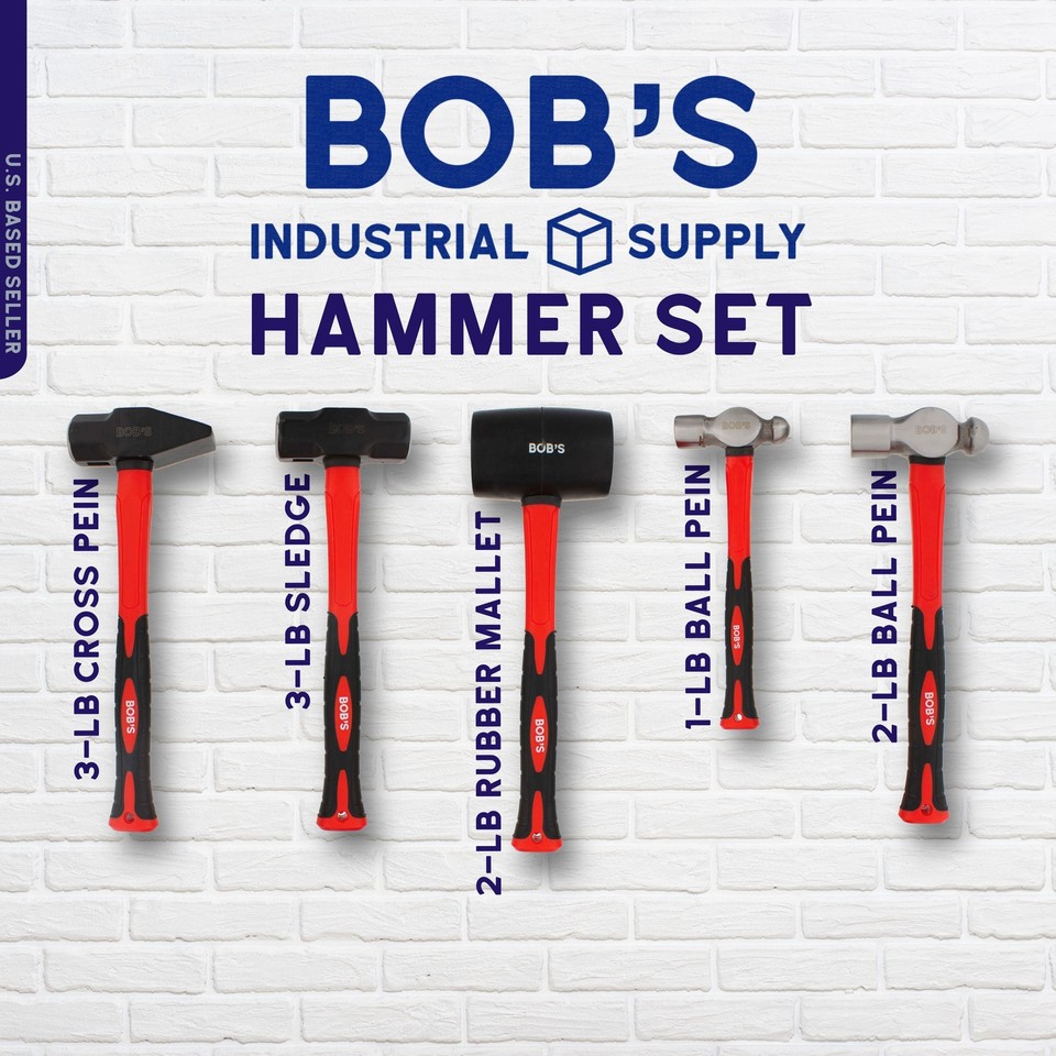 BISupply 5 Piece Hammer Set Mechanic Tool Kit - Nail Hammer Shop ...