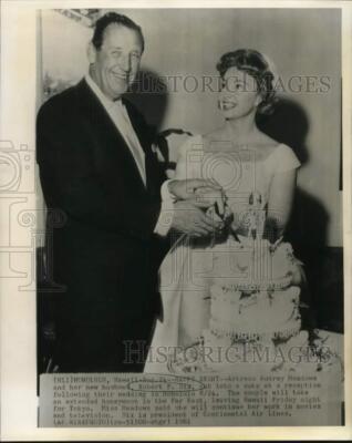 1961 Press Photo Robert F. Six, Continental Air Lines CEO, weds Audrey ...