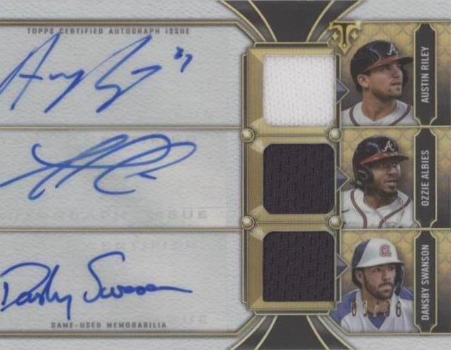 2022 Topps Triple Threads - Autograph Relic Combos Ozzie Albies, Dansby ...
