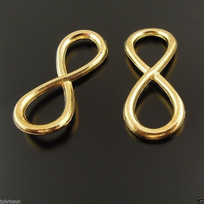 10pcs Golden Tone Infinity Symbol "8" Charms Pendant 31*13*3mm 37866 | eBay