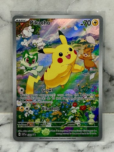 Pokemon TCG Pikachu SVP088 Holo Black Star Promo Card Paldea Adventure ...
