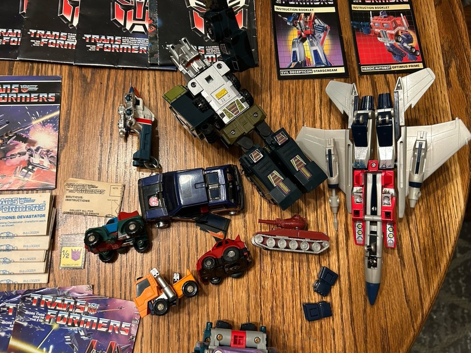 Vintage G1 Transformers Lot Starscream Onslaught Paperwork Instructions ...