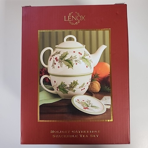 Lenox Holiday Gatherings Stackable Tea Set - New In Box! - Sku 800818 ...