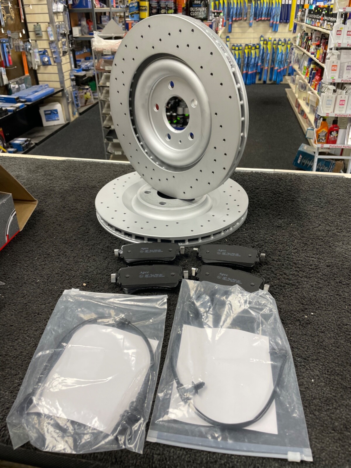 FOR AUDI S4 S5 A6 A7 A8 Q7 Q8 SQ5 S7 FRONT REAR BRAKE PADS DISC CROSS ...