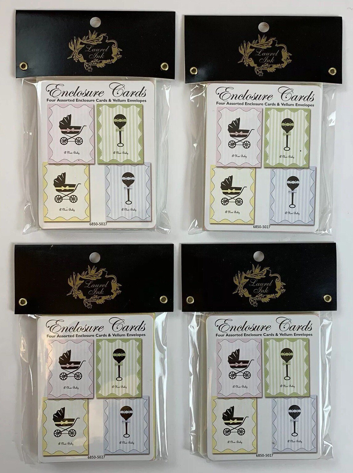 Laurel Ink 4 Packs Baby Gift Enclosure Cards with Envelopes Blank 2.5 ...