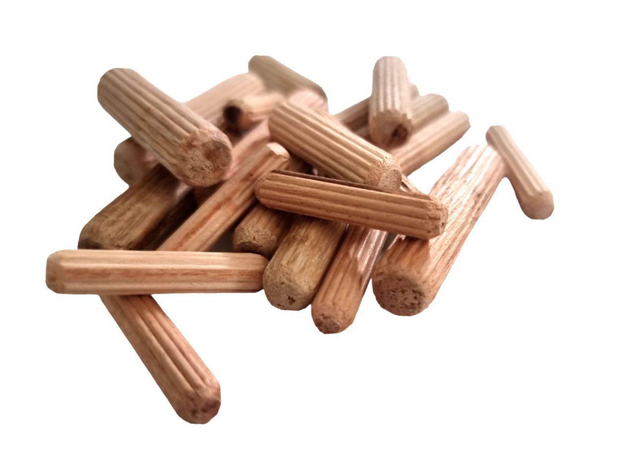 Wooden Dowels 6mm 8mm 10mm Chamfered Fluted Pin Wood Dowels Multipacks ...