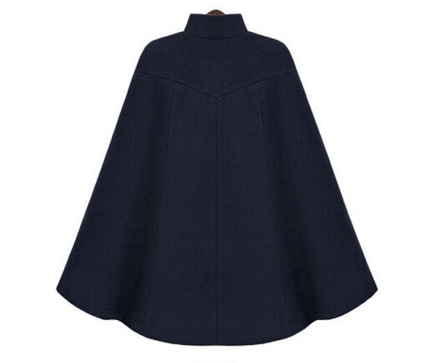 Womens Batwing Wool Poncho Cloak Cape Coats Outwear Warm Dress Shirts ...