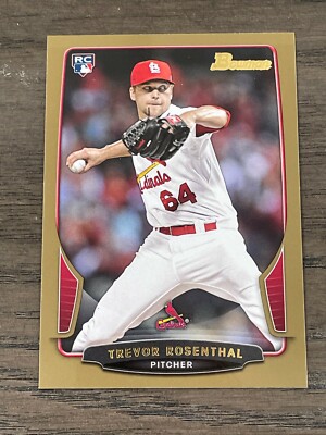 2013 Bowman Gold Trevor Rosenthal Rookie Card #85 St. Louis Cardinals ...