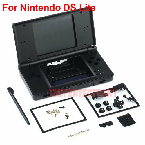 Full Replacement Housing Shell Screen Lens Black For OEM Nintendo DS ...
