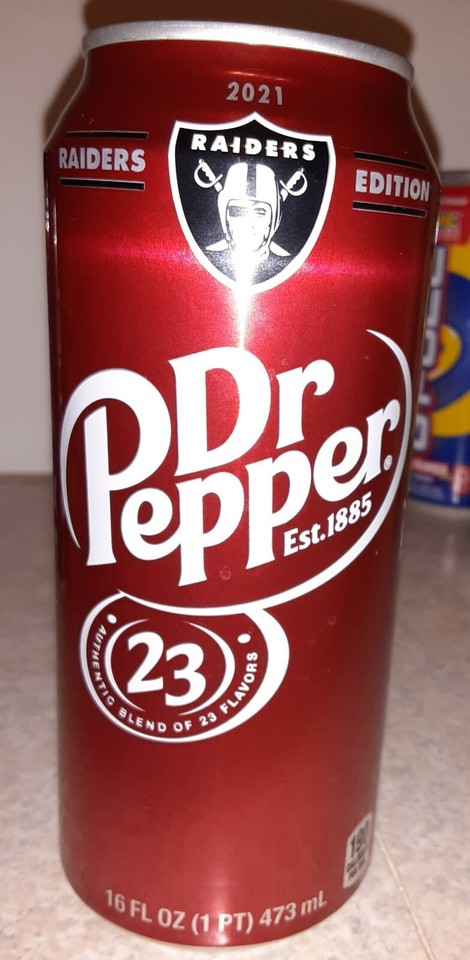 2021 16 oz. DR. PEPPER CAN (LAS VEGAS RAIDERS NATION ) EMPTY, BOTTOM ...
