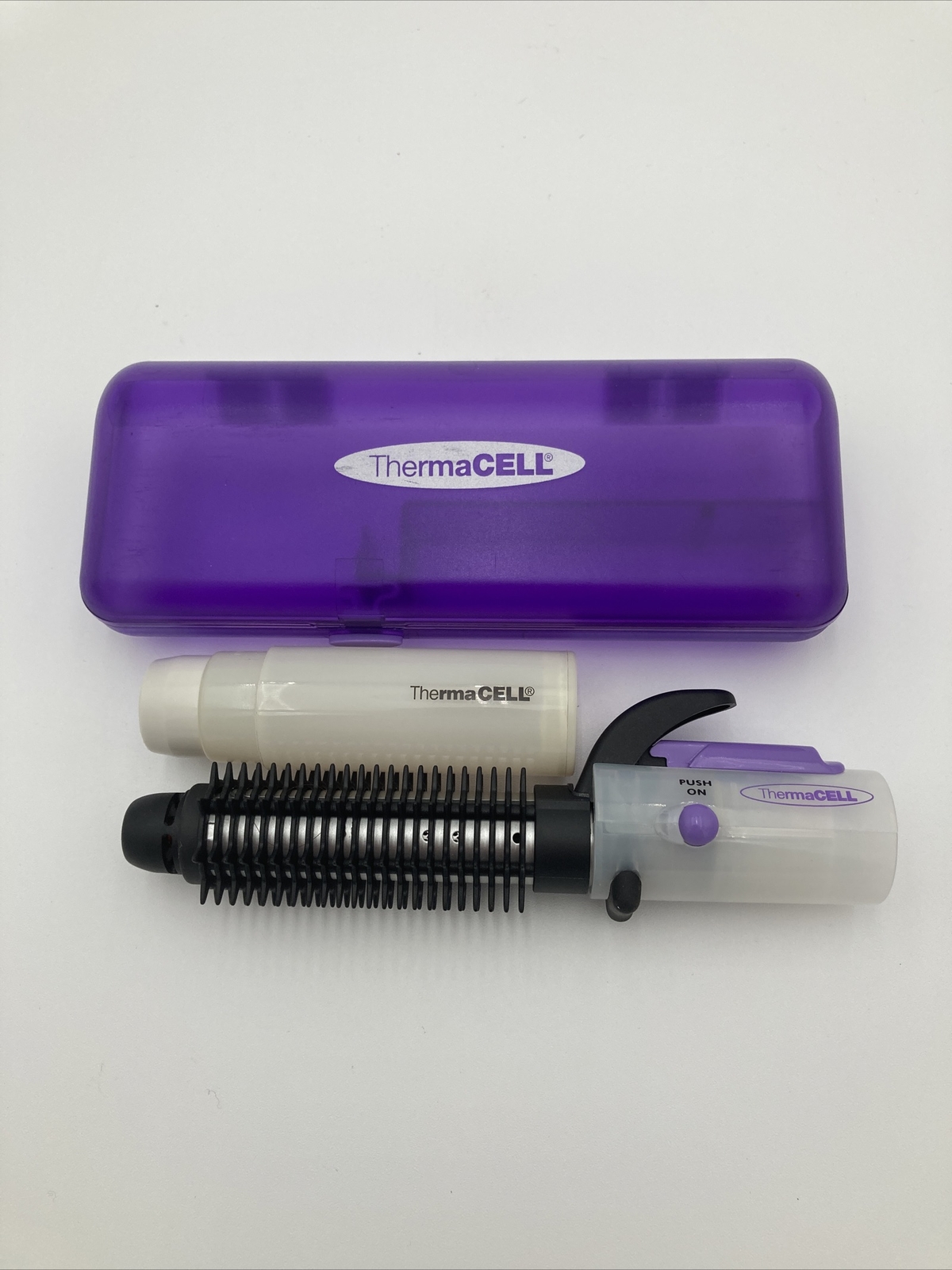 Vintage Thermacell Mini Travel Cordless Butane Curling Iron Brush ...
