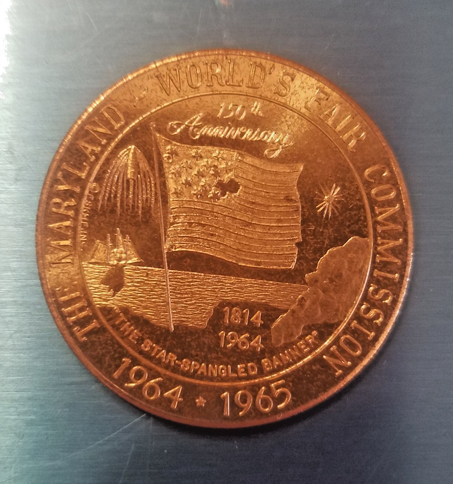 Francis Scott Key Memorial Sesqui-Centennial Medal with Fact Sheet ...