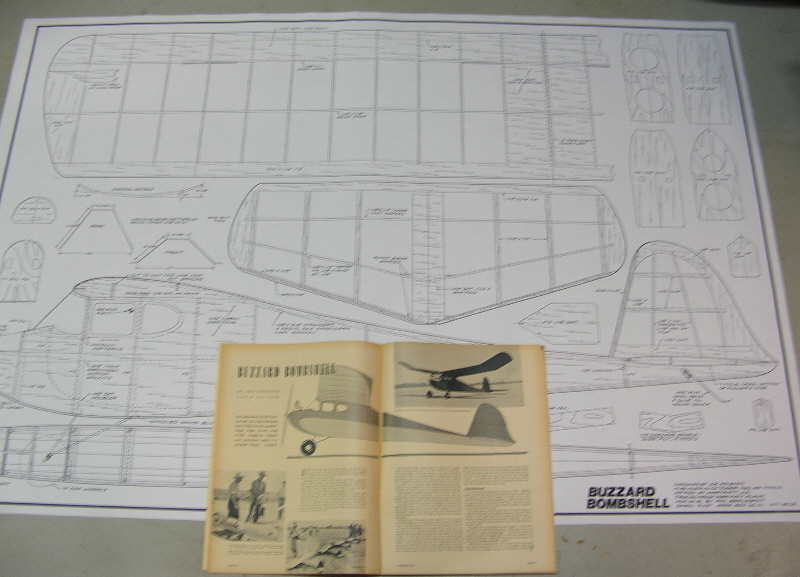 Model Airplane Plans (FF): Vintage Buzzard Bombshell 72" by Joe Konefes ...