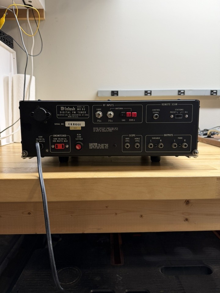 McINTOSH MR80 DIGITAL FM TUNER - BENCH CHECKED,SERVICED, FULLY TESTED ...