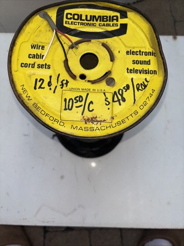 Vintage Columbia Wire & Supply Co Spool Sound TV Cable Shield 22ga | eBay