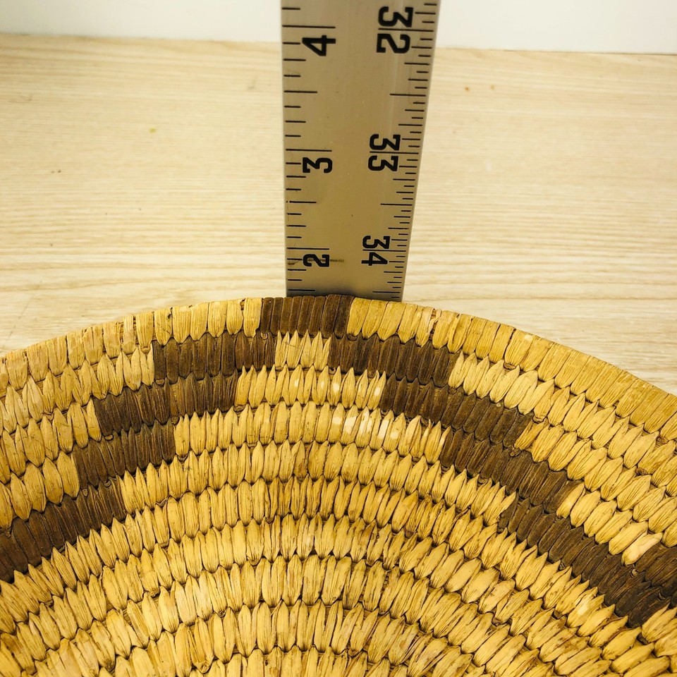 Vintage Handmade Native American Style Coil Woven 9” Basket | eBay