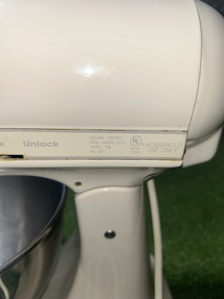 KitchenAid KSM90 300W Ultra Power Stand Mixer White w/ Bowl 3 ...