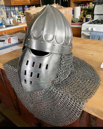 2mm Medieval Combat Helmet,Medieval helmet,battle ready helmet,15th ...
