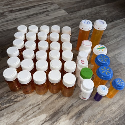 Lot of 42 Empty Plastic RX Pill Prescription Medicine Bottles For ...