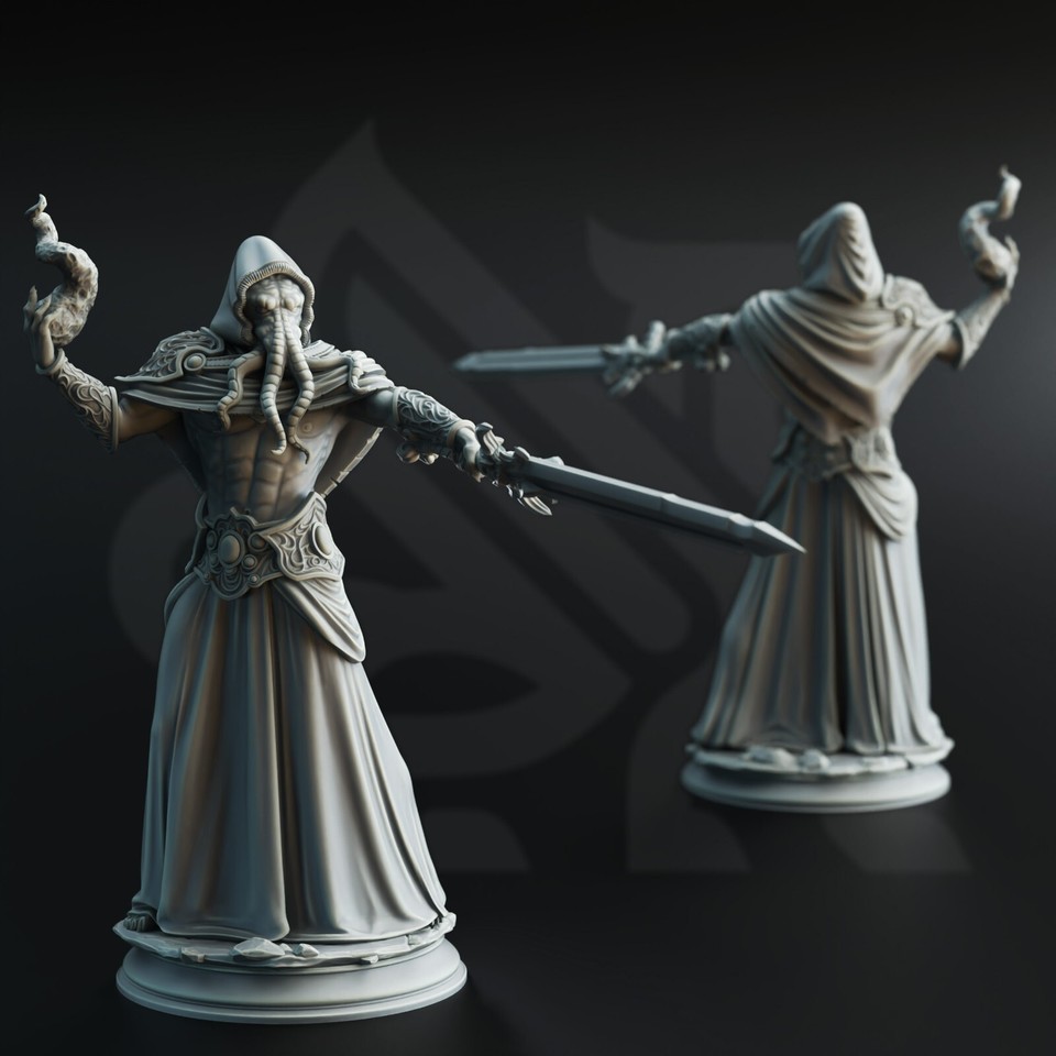 Ascended Flayers Mindflayer Illithid Psionic Sorcerer Miniature | D&D ...
